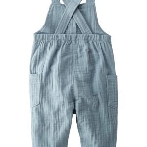 little planet by carter's unisex-baby Organic Cotton Gauze Overall Jumpsuit, Ochre, 18 Months