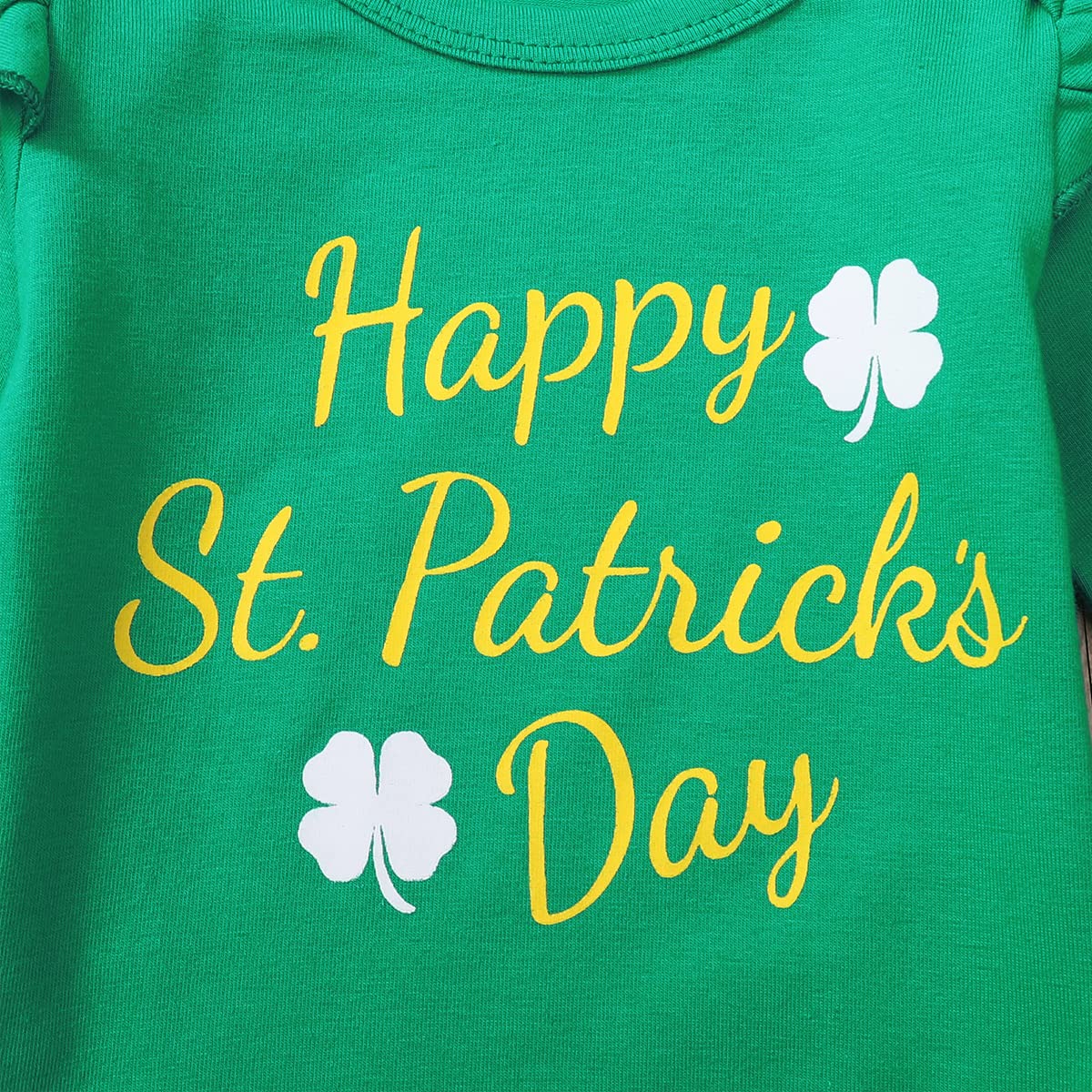 Detigee Baby Girl Happy St. Patricks Day Outfit Infant My 1st St. Patricks Day Bodysuit (Green,3-6 Months)