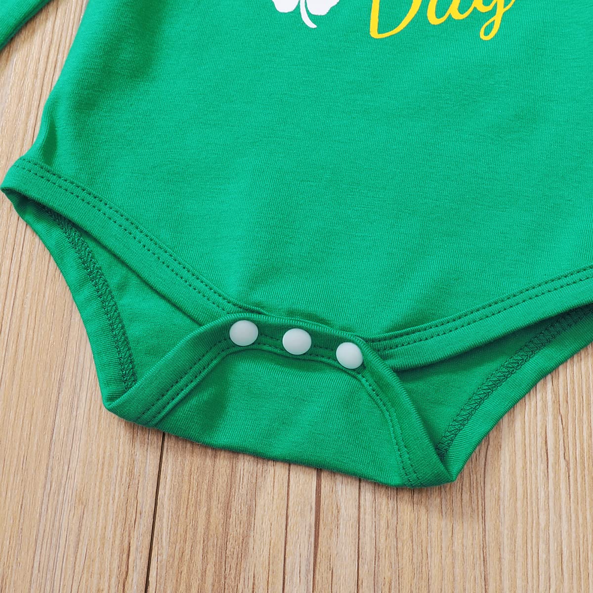 Detigee Baby Girl Happy St. Patricks Day Outfit Infant My 1st St. Patricks Day Bodysuit (Green,3-6 Months)