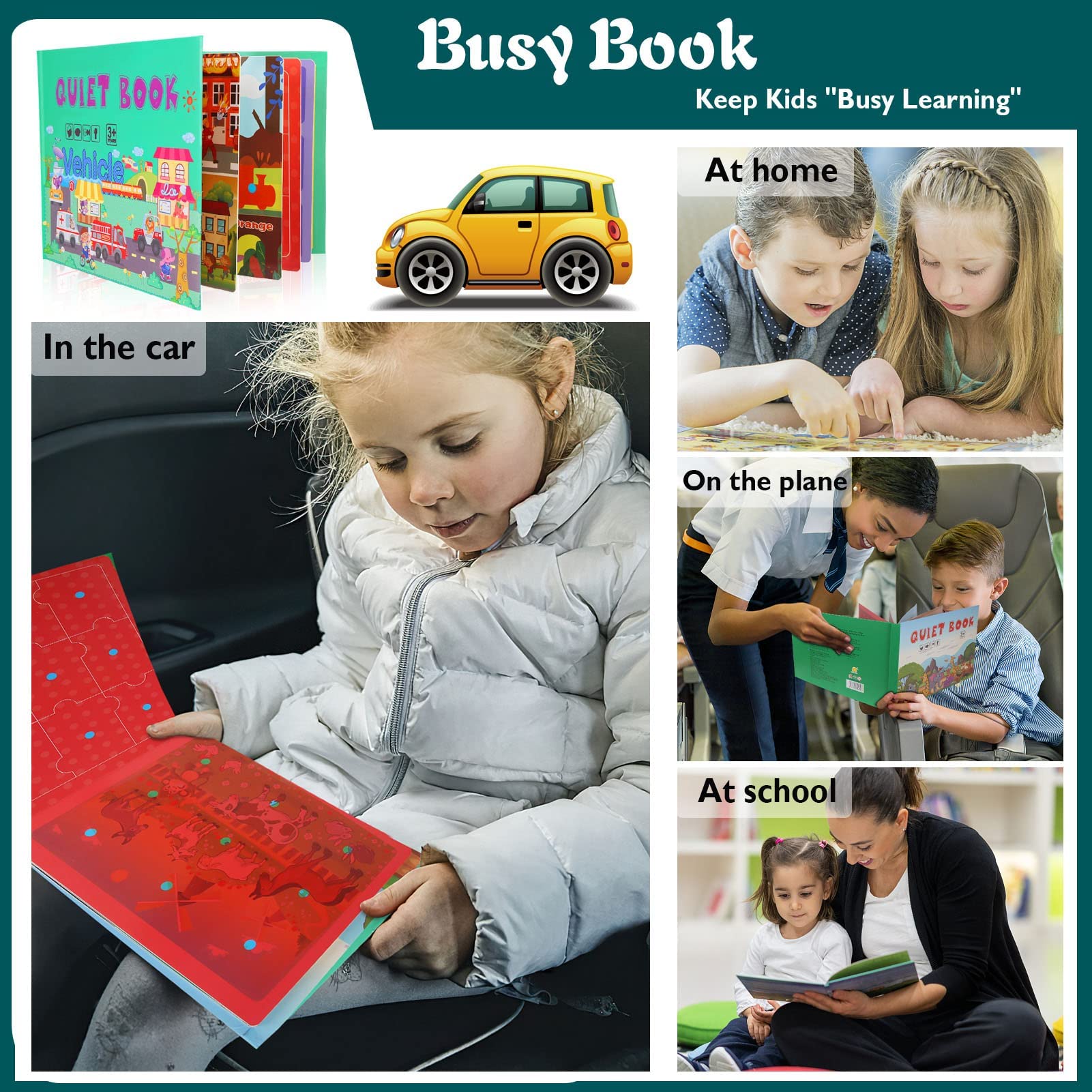 Quiet Book for Toddlers Montessori Activity Toys Busy Book Sensory Educational Preschool Learning Book for 3 4 5 6 Year Old Boys and Girls School Supplies(Numbers)