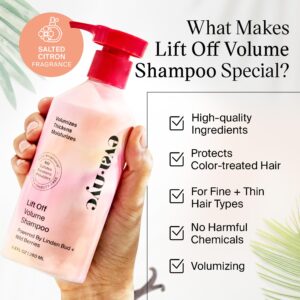 Eva NYC Lift Off Volume Shampoo, Moisture-Rich Volumizing Shampoo for Fine Hair, Daily Hair Shampoo for Thick and Full Locks, GMO-Free & Color-Safe Volumizing Hair Products, 8.8 oz