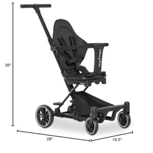 Dream On Me Drift Rider Baby Stroller in Black, Lightweight Stroller with Compact Fold, Sturdy Design, 360 Degree Angle Rotation Travel Stroller