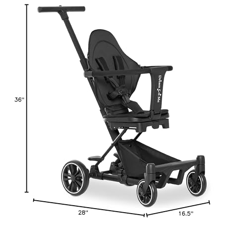 Dream On Me Drift Rider Baby Stroller in Black, Lightweight Stroller with Compact Fold, Sturdy Design, 360 Degree Angle Rotation Travel Stroller