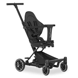 dream on me drift rider baby stroller in black, lightweight stroller with compact fold, sturdy design, 360 degree angle rotation travel stroller