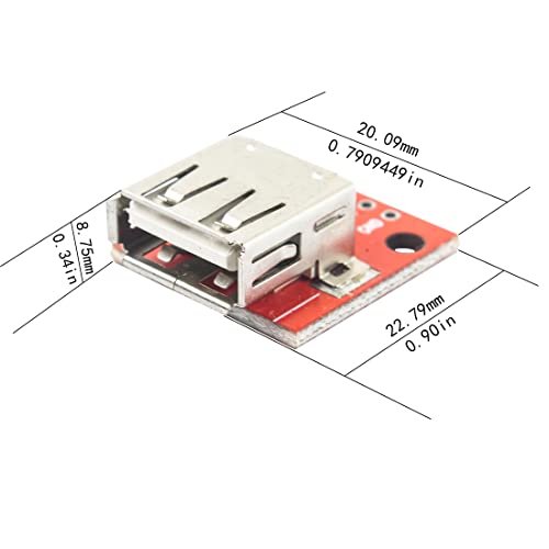 jujinglobal 10pcs USB a Male or Female Breakout Board 4 pins 2.54mm Output with 2 Types Male pins 90 and 180 Degree… (A Female Breakout (10pcs))