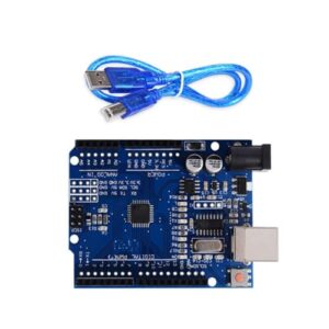 UNO R3 Board ATmega328P with USB Cable for Arduino - Compatible with Arduino UNO R3 Mega 2560 Nano Robot for Arduino IDE AVR MCU Learner K53, Blue