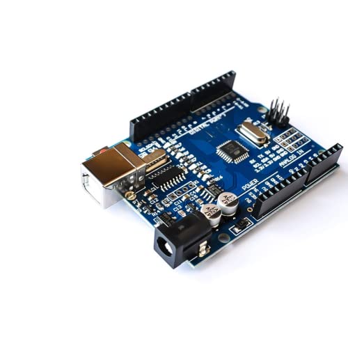 UNO R3 Board ATmega328P with USB Cable for Arduino - Compatible with Arduino UNO R3 Mega 2560 Nano Robot for Arduino IDE AVR MCU Learner K53, Blue