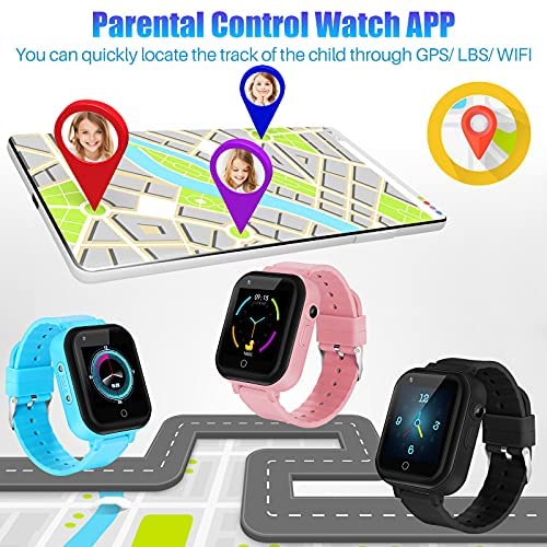 LiveGo 4G SmartWatch for Kids, IP67 Waterproof GPS Smart Watch with Voice and Video Chat Tracker Pedometer SOS SIM Wifi, Cell Phone Wrist Watch for 3-15 Years Kids Gifts (Blue)