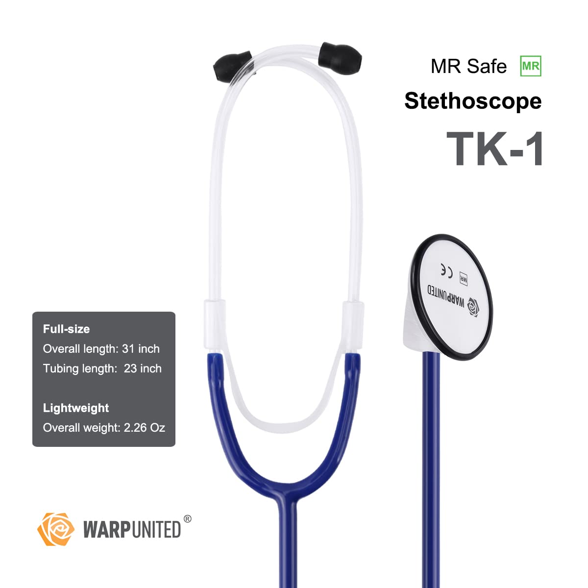 TK-1 MR Safe Dual-Frequency Stethoscope Professional Navy Blue