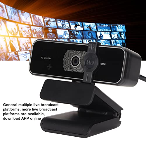 Shanrya PC Camera, Webcam Rotatable Flexible for Vista for Win7 for Win10