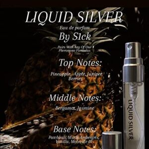 Cover Scent For Men Patented Unmatched Male Inspired Cologne Fragrance "Liquid Silver" Pure Raw Attraction Perfume Spray by"S1CK"