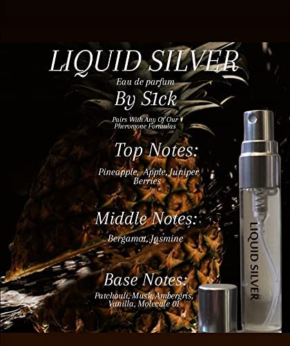 Cover Scent For Men Patented Unmatched Male Inspired Cologne Fragrance "Liquid Silver" Pure Raw Attraction Perfume Spray by"S1CK"