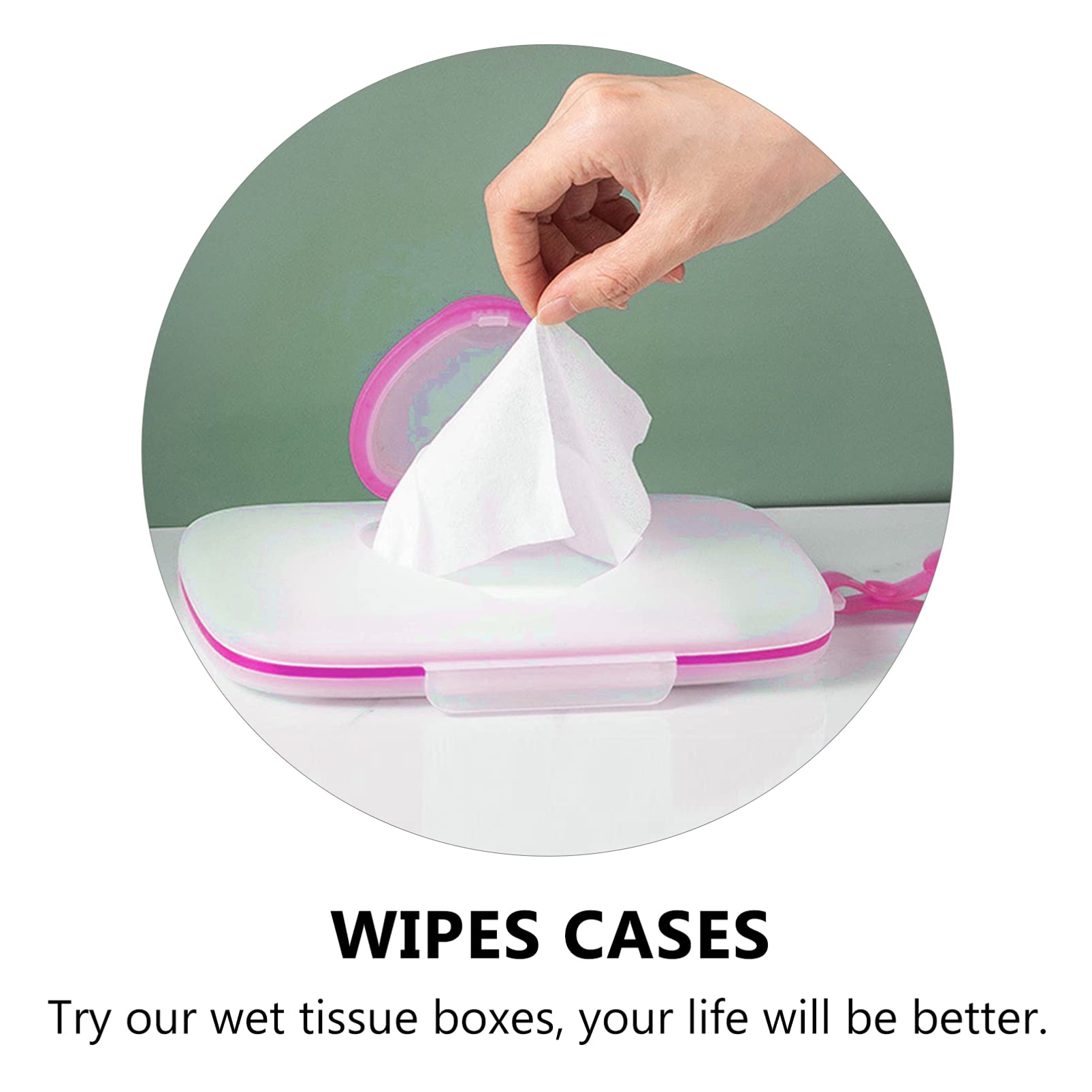 Baby Wipes Paper Tissue Box: Newborn Travel Wipe Pack Face Holder On-the-Go Wipes Dispenser Wipe Facial Stroller Hanging Wet Napkins Case Tissues Container