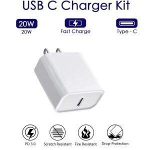 2 Pack [Apple MFi Certified ] 20W USB C Wall Chargers 6FT Cables Compatible with iPhone 14/14 Pro/14 Pro Max/14 Plus/13/13Pro/12/12 Pro/11/11Pro,iPad, Fast Charging