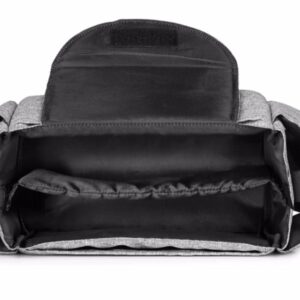 Universal Stroller Caddy, Stroller Organizer Featuring 6 Built-In Pockets, Adjustable Straps To Fit Nearly Any Stroller Active (Gray)