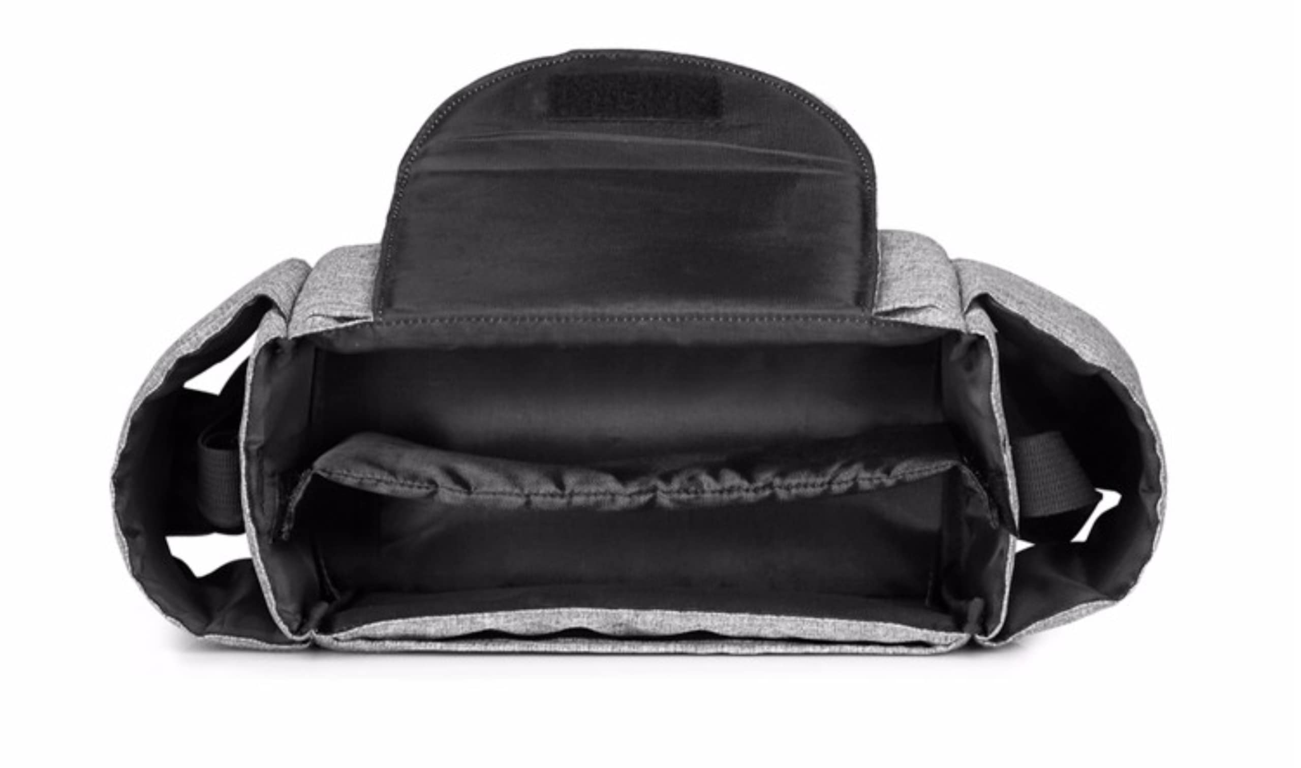 Universal Stroller Caddy, Stroller Organizer Featuring 6 Built-In Pockets, Adjustable Straps To Fit Nearly Any Stroller Active (Gray)