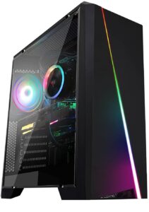 ssrotho gaming pc windows 10 professional desktop tower computer, intel quad-core i7 3.4ghz, 16gb ram, 512gb ssd + 1tb hdd, wifi adapter, geforce gt 1030 2gb gddr5, rgb lighting case