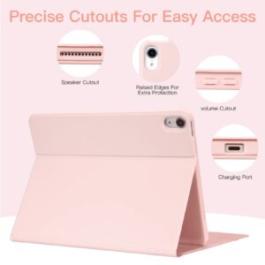 BQSS Keyboard Case for iPad Air 11 Inch (M2) 2024 Wireless Keyboard Case for iPad Air 10.9 Inch 5th/4th Generation 2022 Detachable for iPad air 4th 2020 for iPad Pro 1st Case with Pencil Holder Pink