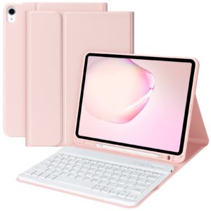 bqss keyboard case for ipad air 11 inch (m2) 2024 wireless keyboard case for ipad air 10.9 inch 5th/4th generation 2022 detachable for ipad air 4th 2020 for ipad pro 1st case with pencil holder pink