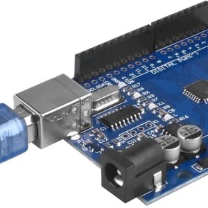 UNO R3 Board ATmega328P with USB Cable for Arduino - Compatible with Arduino UNO R3 Mega 2560 Nano Robot for Arduino IDE AVR MCU Learner K53, Blue