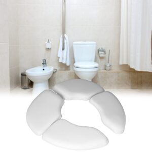 travel potty seat pad white foldable toilet seat pad portable eco friendly padded toilet seat toilet seat cover folding travel toilet seat recyclable toilet seat for kids and adults potty,toilet mat