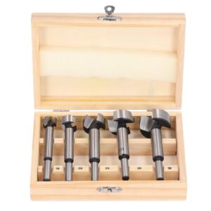 drill bit set, 5pcs professional high speed carbon steel bits, 15mm 20mm 25mm 30mm 35mm bit set for wood drilling holes