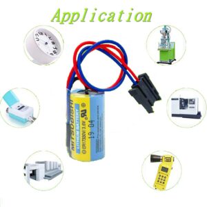 KANGLEUS 5 Pack of ER17330v/3.6V, A6BAT-MR-BAT Battery 3.6V PLC Battery1700mAh for FANUC CNC System Non-Rechargeable