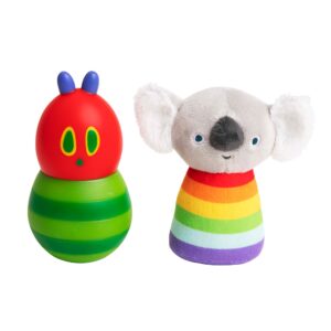 kids preferred eric carle very hungry caterpillar vinyl jingler & plush koala rattle 2 piece to set for infant and baby boys and girls