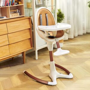 Hot Mom Baby High Chair Adjustable Angle and Fashion Versatility Baby&Tollder Eating Chair,White