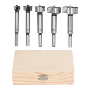 Drill Bit Set, 5Pcs Professional High Speed Carbon Steel Bits, 15mm 20mm 25mm 30mm 35mm Bit Set for Wood Drilling Holes