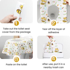 Elinnee Toilet Seat Covers Disposable - 20 Pack - Waterproof, Ideal for Kids and Adults – Extra Large, Individually Wrapped for Travel, Toddlers Potty Training in Public Restrooms