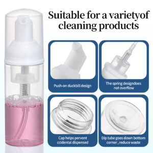 36 pcs 2oz Empty Foam Soap Dispensers Bottle Mini Lash Cleanser Bottles Refillable Cleaning for Shampoo Lotion Hand Sanitizer Cosmetics Castile BPA-Free