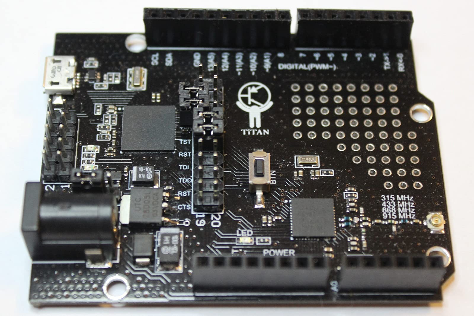 Titan Development Board Based on MSP430 core, CC430F5137 chip, Hardware Platform 7x5,5 cm - 915 MHz