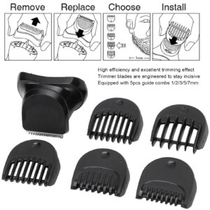 Shaver Trimmer Head Electric Shaver Beard Trimmer Head Compatible + 5pcs Comb Trimming Set With Series 3, Bt32 Head Replacement Blade