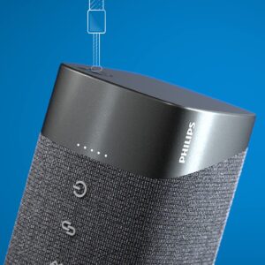 PHILIPS S5505 Wireless Bluetooth Speaker with Large Bold Sound, Up to 12 Hours Playtime, IPX7 Waterproof, Medium, TAS5505