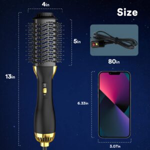 Professional Blow Dryer Brush, Hair Dryer Brush for Women, 1000W Hot Air Brush with 60MM Oval Barrel, Lightweight One-Step Hair Dryer and Volumizer for All Hair Types