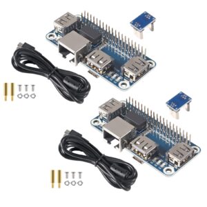 DORHEA Ethernet/USB HUB HAT Expansion Board USB to Ethernet RJ45 Network Port for Raspberry Pi 4 with Ethernet Port and USB Ports Compitable with Raspberry Pi 4/3B+/3B/Zero/Zero W/Zero WH/Zero 2W