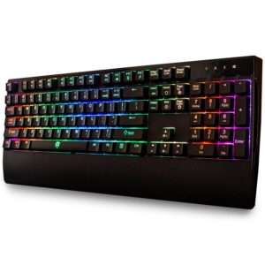 Deco Gear MECHBRD100 Mechanical Gaming Keyboard - RGB Back Lighting - Anti-Ghosting Black - (Renewed)