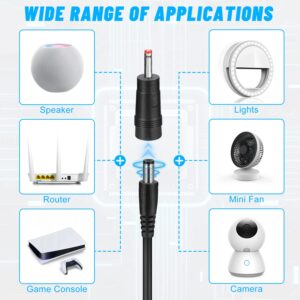 FARSENSE USB DC 5V to 12V Step Up Power Cable(3ft), USB to DC 12V Adapter with DC Jack 5.5 x 2.5mm(3.5 x 1.35mm), USB Boost Converter Supports LED Indicator