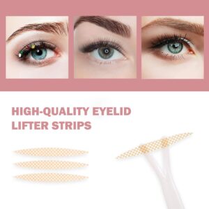 Eyelid Tape, Eyelid Lifter Strips, Double-Eyelid-Tape-for-Hooded-Eyes, Ultra Invisible Double Eyelid Sided Sticky, Instant Eyelid Lift for Heavy Saggy, Hooded, Uneven, Mono-eyelids, 480PCS