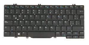 azubaycom 0w6t39 la spanish keyboard for dell latitude 5280 5288 5289 5290 7280 7290 7380 7390, 5285 2-in-1, 7389 2-in-1, 7390 2-in-1 backlit black