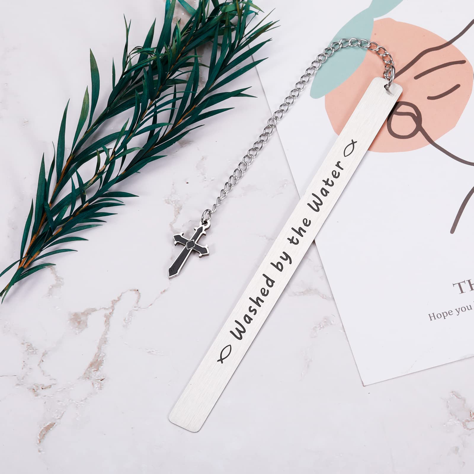 Baptism Gifts for Girl Boys First Communion Gift for Godson Goddaughter Christian Bookmark Religious Baptism Gift for Women Men Adult Christmas Christening Gift for Godchild Son Daughter Friend Family