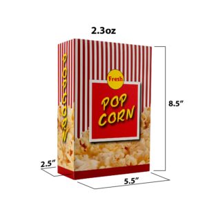 MT Products Popcorn Boxes for Party - 2.30 oz. (Pack of 40) - #4 Popcorn Buckets With Close Top - Great Popcorn Holder for Movie Night, Theater, Circuses, and Stadium