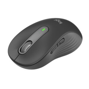 logitech signature m650 l full size wireless mouse - for large sized hands, 2-year battery, silent clicks, customizable side buttons, bluetooth, multi-device compatibility (graphite)