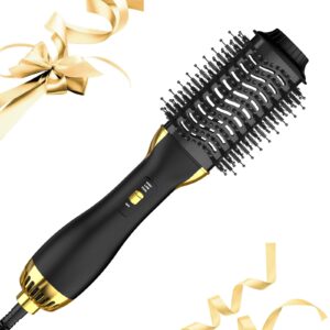 professional blow dryer brush, hair dryer brush for women, 1000w hot air brush with 60mm oval barrel, lightweight one-step hair dryer and volumizer for all hair types