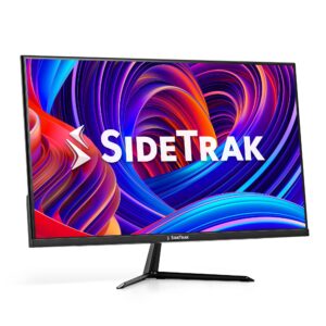 sidetrak select edgeless desktop computer monitor 23.8” hd 1080p led va matte desktop screen | 60-75hz refresh rate | hdmi, vga | certified blue light protection | enhanced color vibrance