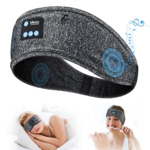 sleep headphone headband wireless music cozy band with hd speakers handsfree microphone for sports, gifts (2022 upgraded version)