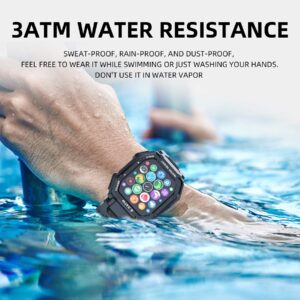 Smart Watches for Men Women Fitness Tracker with Heart Rate Blood Oxygen & Sleep Monitoring 1.69 inch Full Touch Screen 3ATM Waterproof Smart Watch for iOS Android Phones (Green)