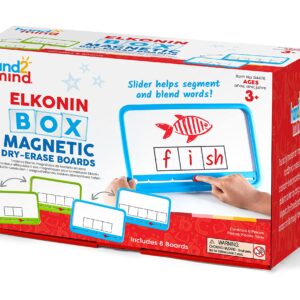 hand2mind Elkonin Boxes Magnetic Dry Erase Boards Set, Phonemic Awareness, Speech Therapy Materials, Letter Sounds for Kindergarten Phonics, Science of Reading Manipulatives (Set of 8)