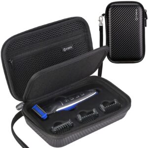 tisnia case for, micro touch solo, men's rechargeable full body hair trimmer, shaver and groomer - (texture,only case)